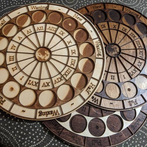 Wooden Laser Cut Moon Phase 3 Card Spread Tarot Board - Etsy