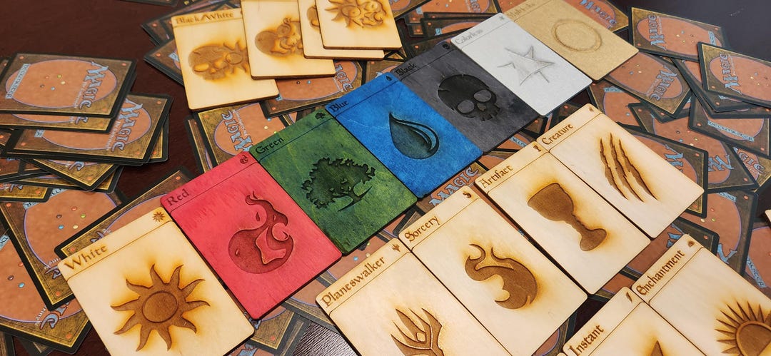 Magic the Gathering Card Dividers: Laser Cut Wooden MTG Organizer (read ...