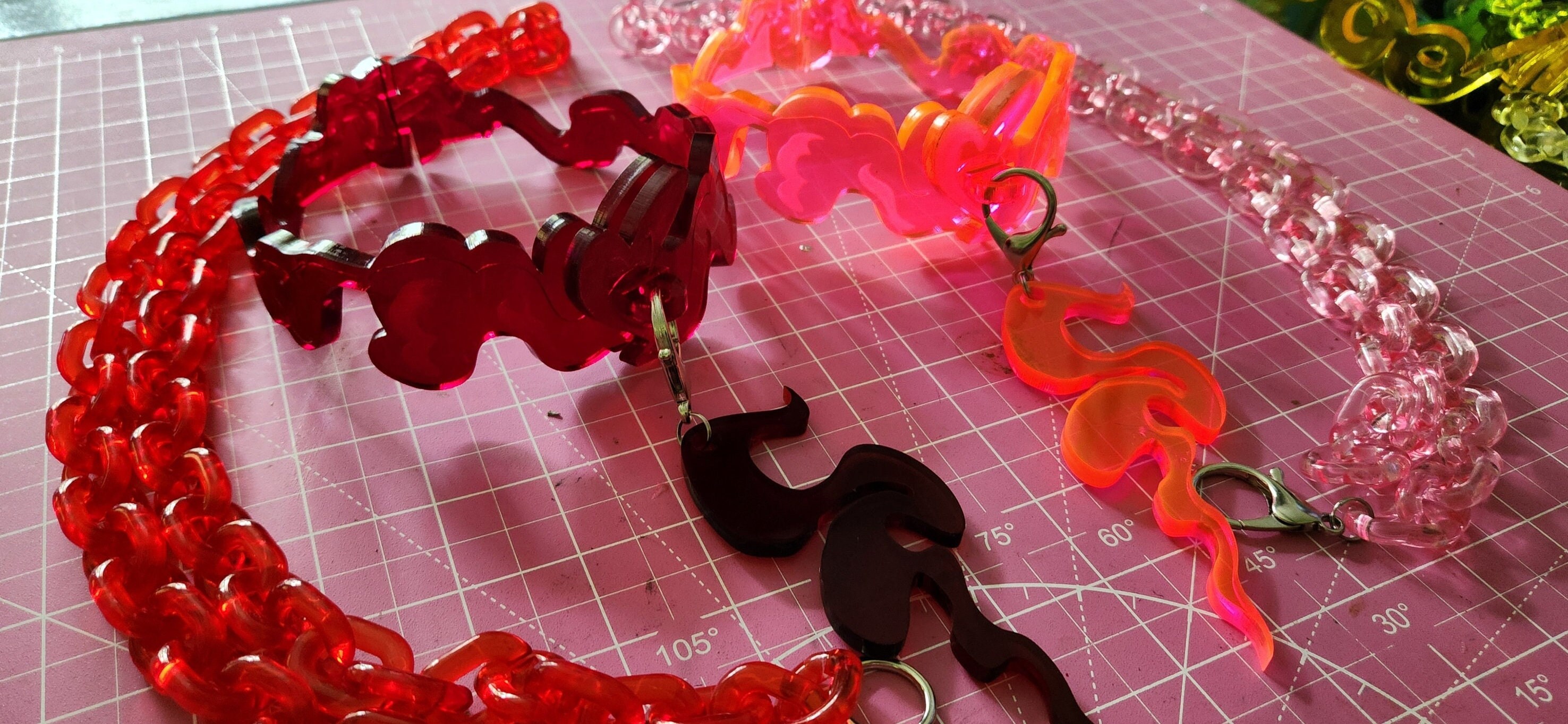 Hazbin Hotel Acrylic Angel Dust Valentino Cosplay Collar With Acrylic ...