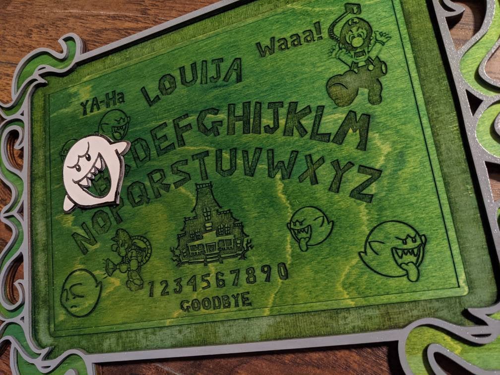 Louija Board Luigi Themed Ouija Board With Boo Planchette - Etsy Hong Kong