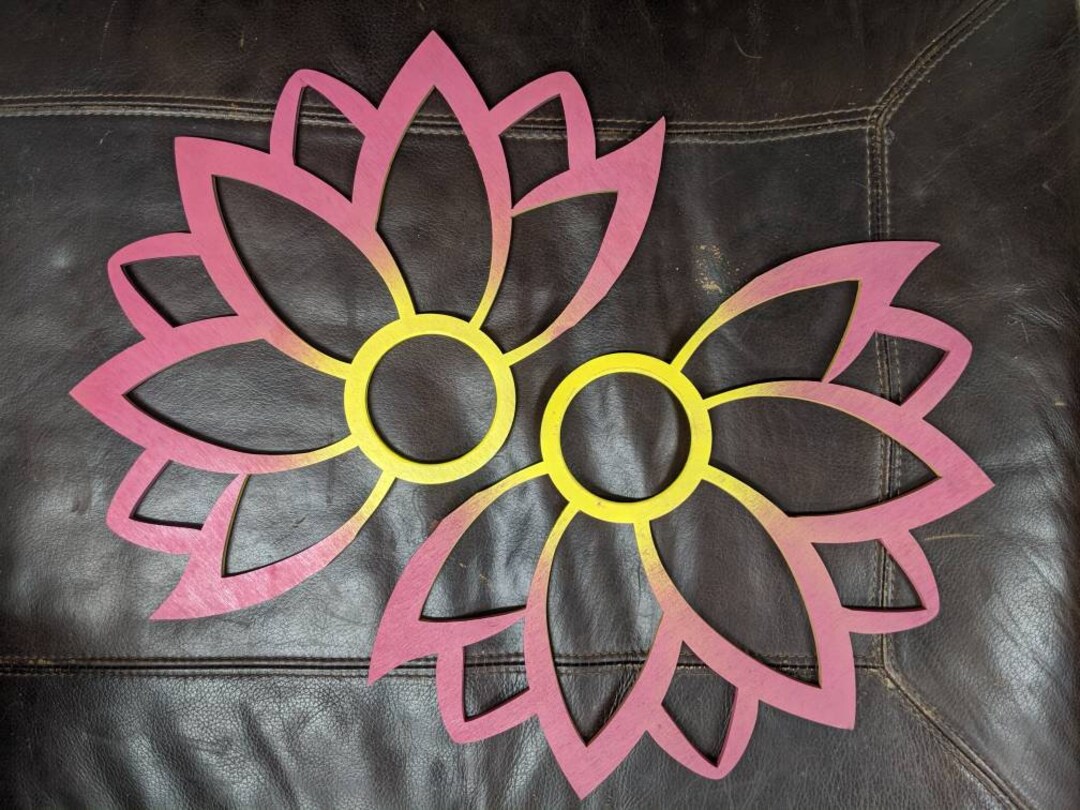 Lotus Petal Wooden Laser Cut Practice Flow Fans - Etsy