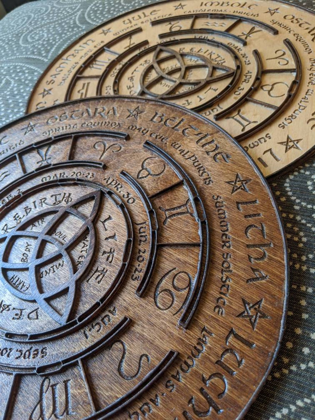 Wooden Laser Cut Sabbat Wheel of the Year Calendar - Etsy