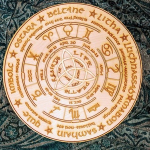 Wooden Laser Cut Sabbat Wheel of the Year Calendar - Etsy