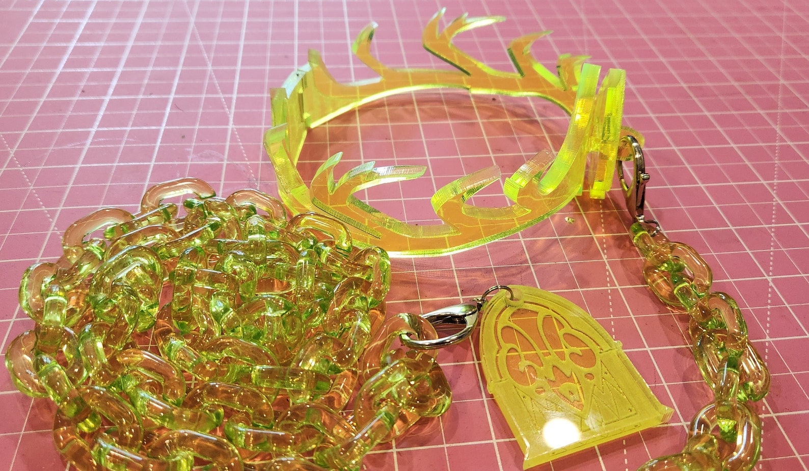 Hazbin Hotel Acrylic Alastor Cosplay Collar With Acrylic Chain - Etsy