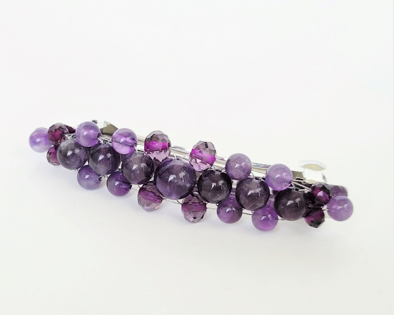 Amethyst Barrette, Gem Hair Slide, Purple Gem Slide, Boho Chic Barrette ...