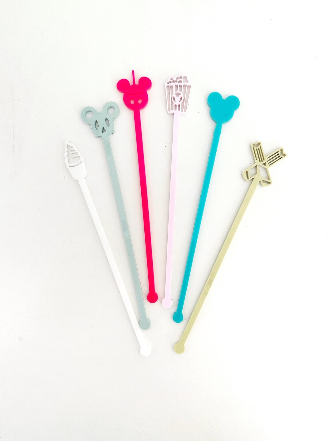 Disney Inspired Snacks Stir Stick Set Brights - Etsy