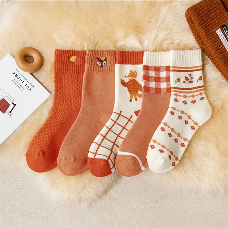 Fantastic Foxy Plush Padded Crew Socks - Etsy