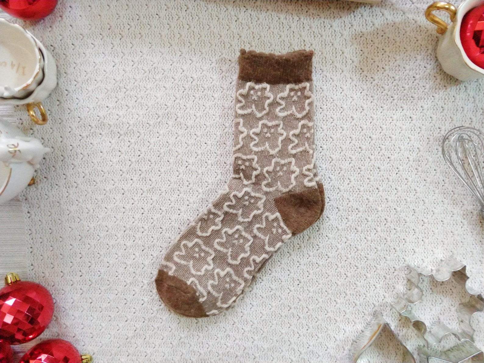 Gingerbread Bears Socks Crew Socks Perfect for Fall and - Etsy
