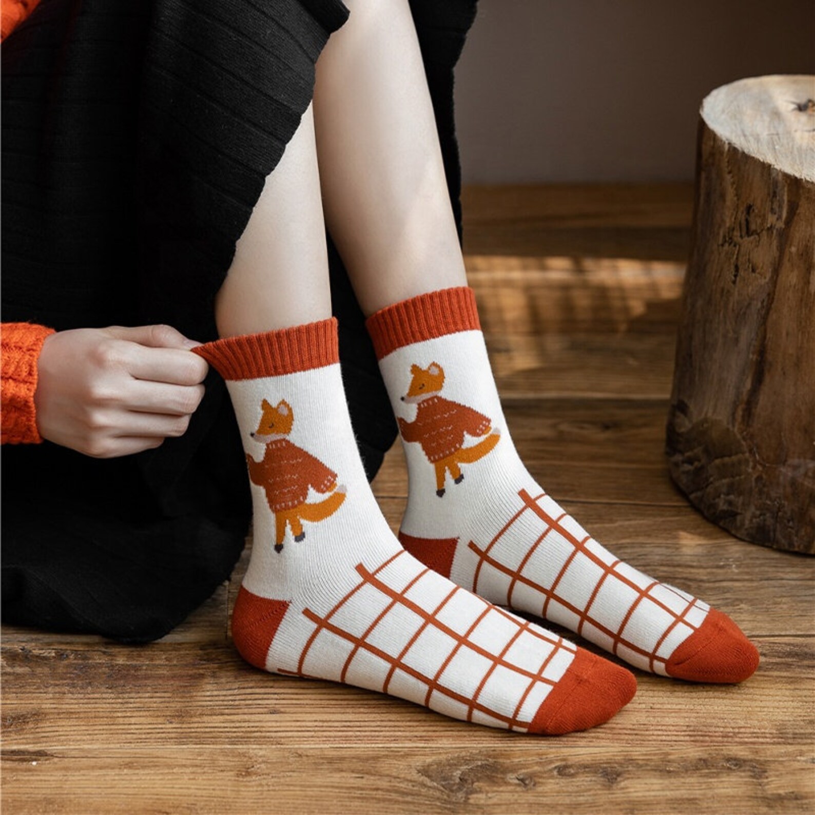 Fantastic Foxy Plush Padded Crew Socks - Etsy