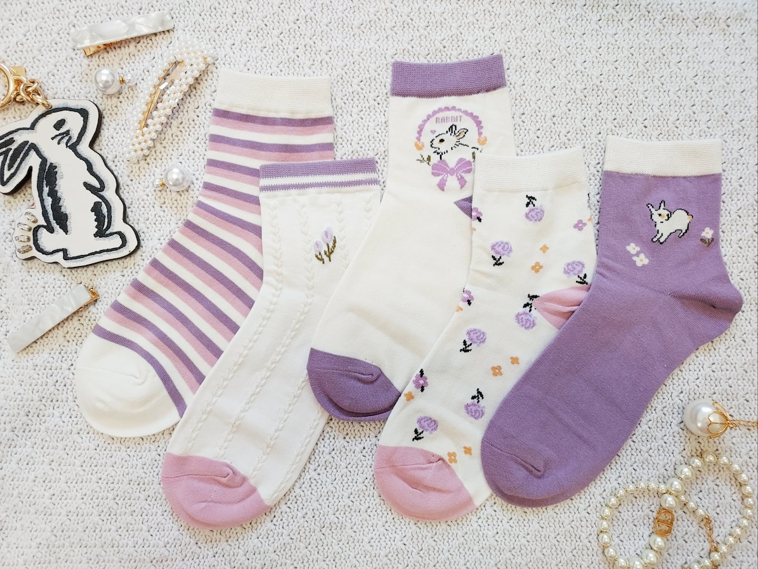 Bunny Beau Crew Socks - Etsy