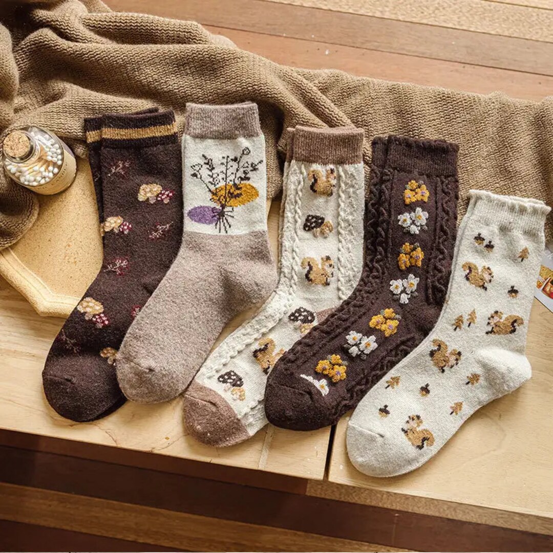 Squirrel Lover Crew Socks - Etsy