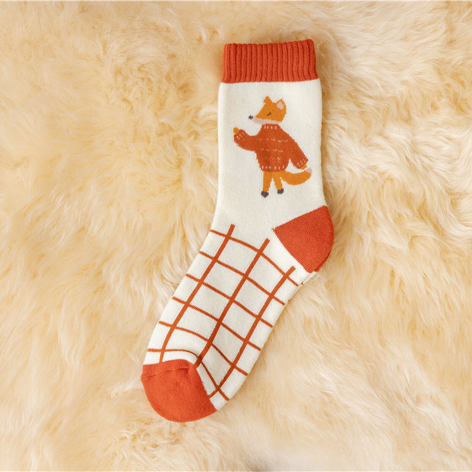 Fantastic Foxy Plush Padded Crew Socks - Etsy