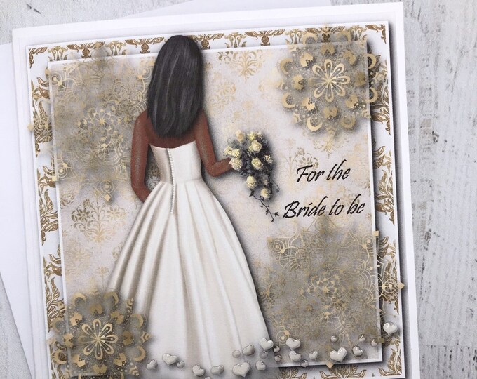 African American Bride to Be Card, Bridal Shower Card, Black Bride Card ...