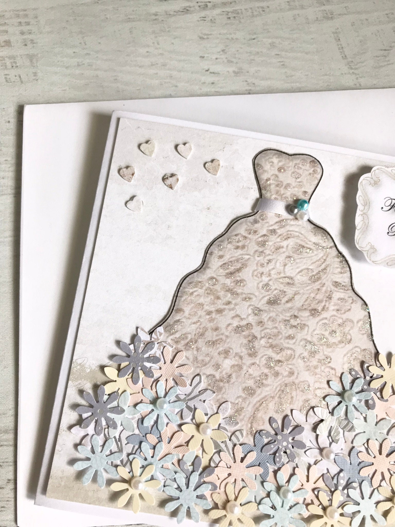 Wedding Gown Card, Bride to Be Card, Bridal Shower Card, Wedding Shower ...