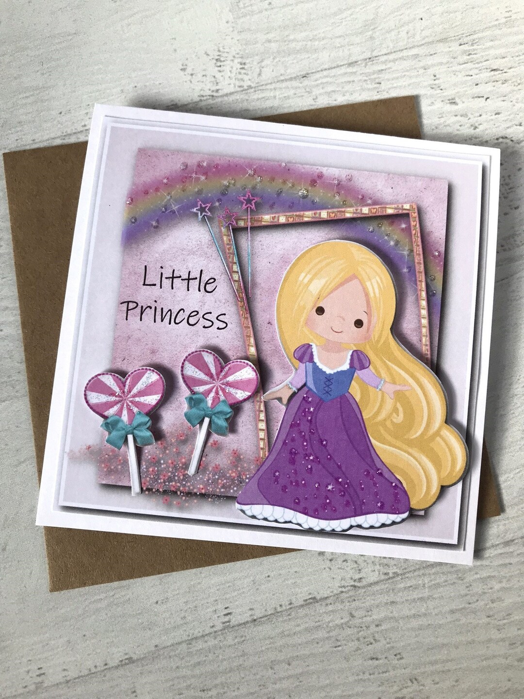 Little Princess Card Princess Birthday Birthday for Girls - Etsy