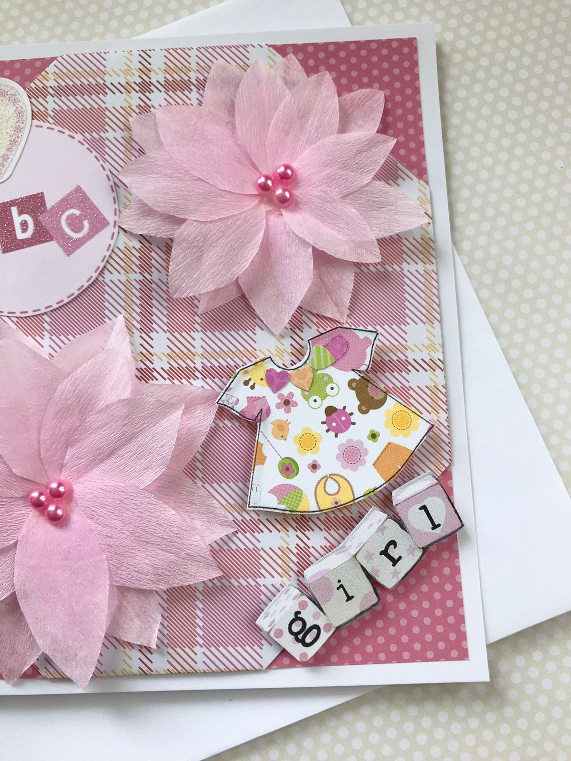 Pretty in Pink Baby Girl Card, Baby Shower Card, Mother to Be Card ...