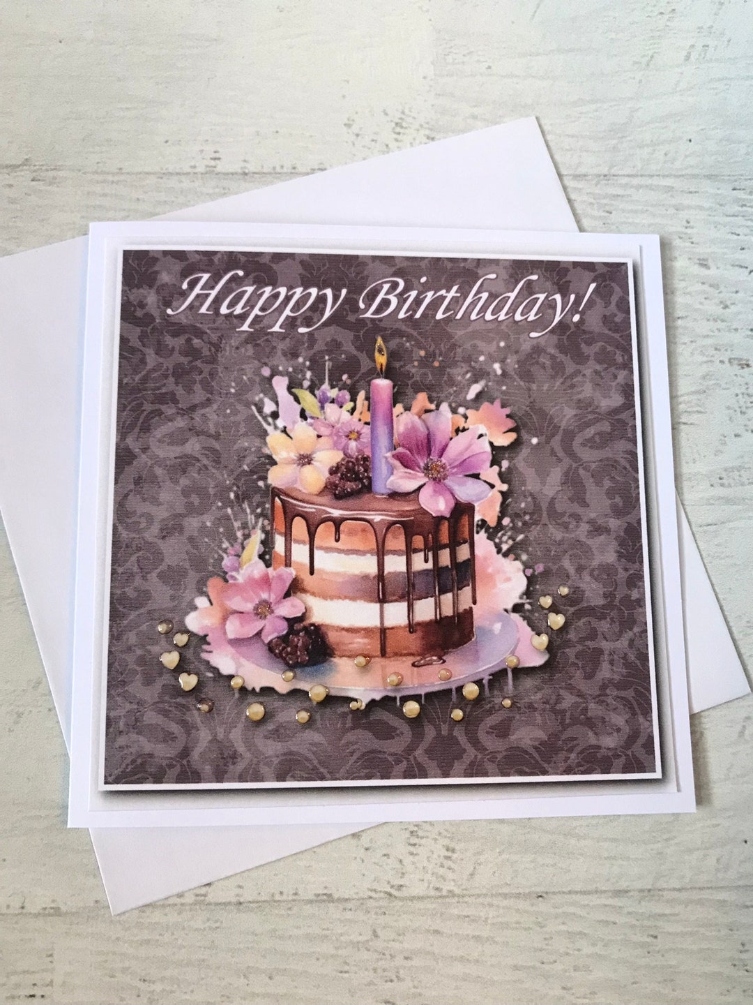 Birthday Cake Greeting Card, Birthday Card for Her, Daughter Birthday ...