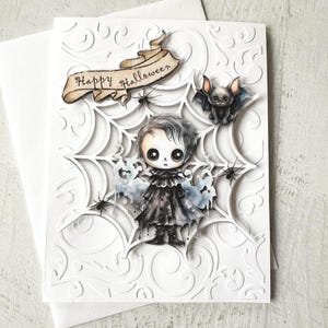 Gothic Halloween Note Cards, Set of 8 Embossed Cards - Etsy