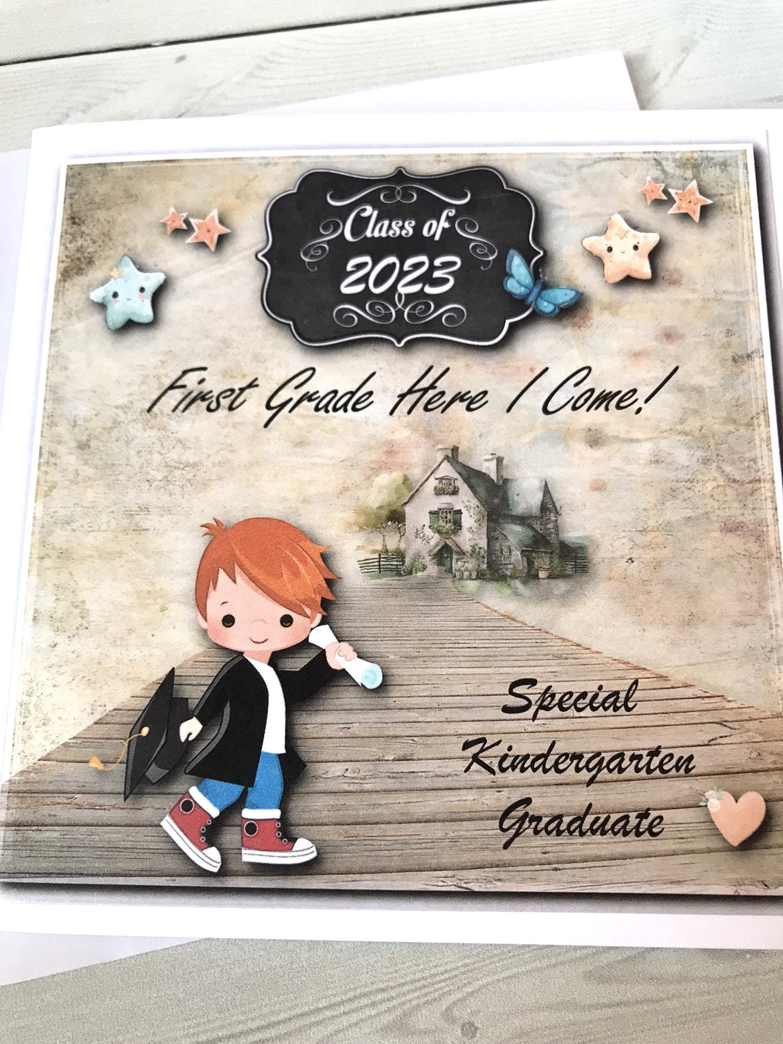 Kindergarten Graduation Card Card for Kids Elementary - Etsy