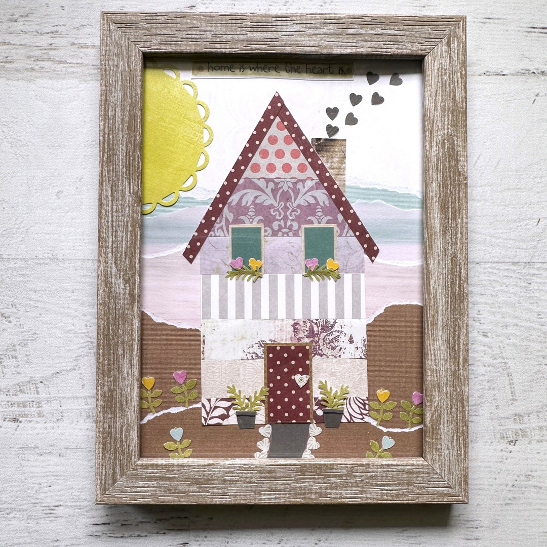 Collage Art Housewarming Gift, New Homeowner Gift, Moving Gift, Framed ...