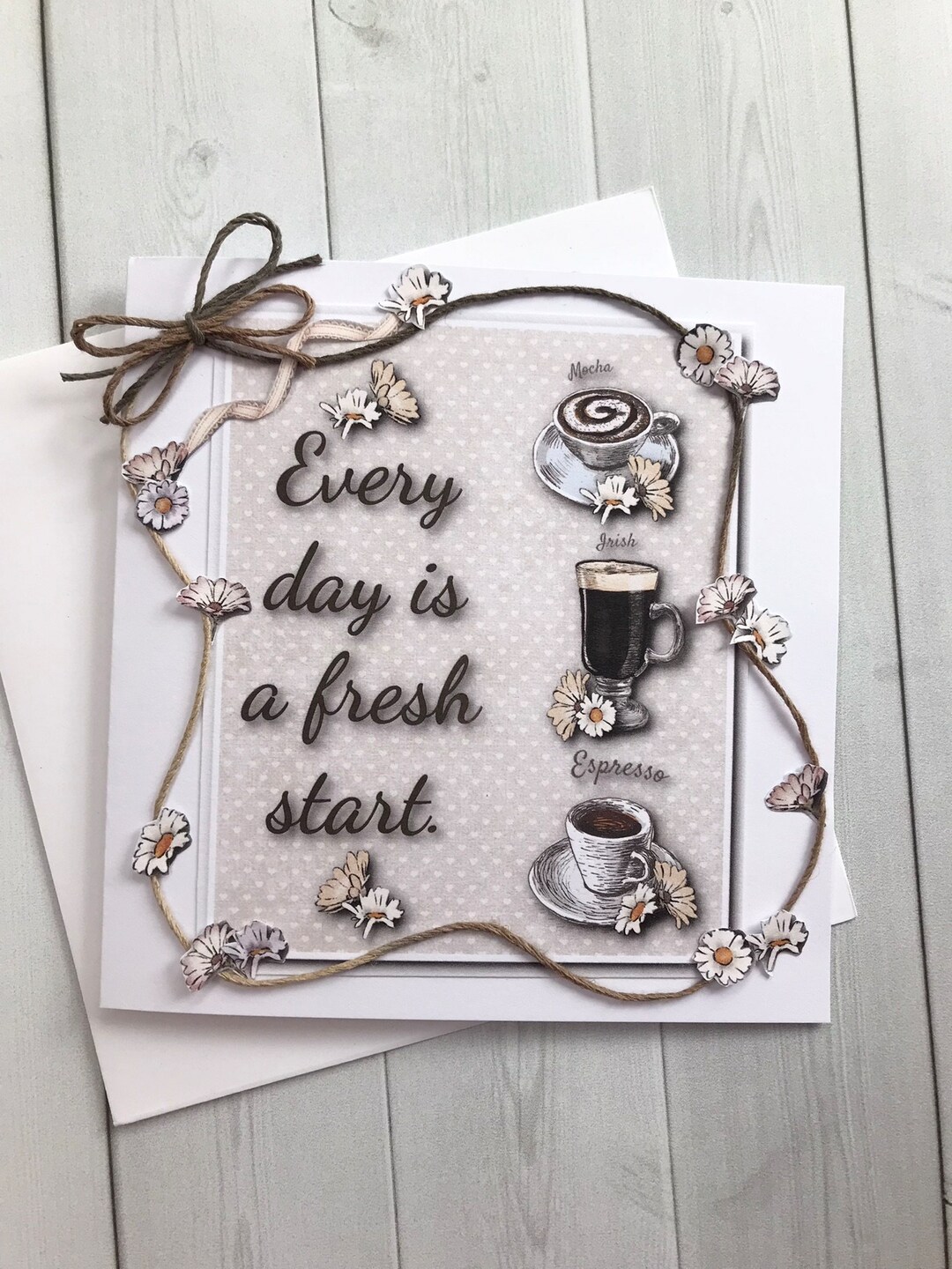 Coffee Quote Card, Encouragement Cards, Thinking of You, Coffee Card ...