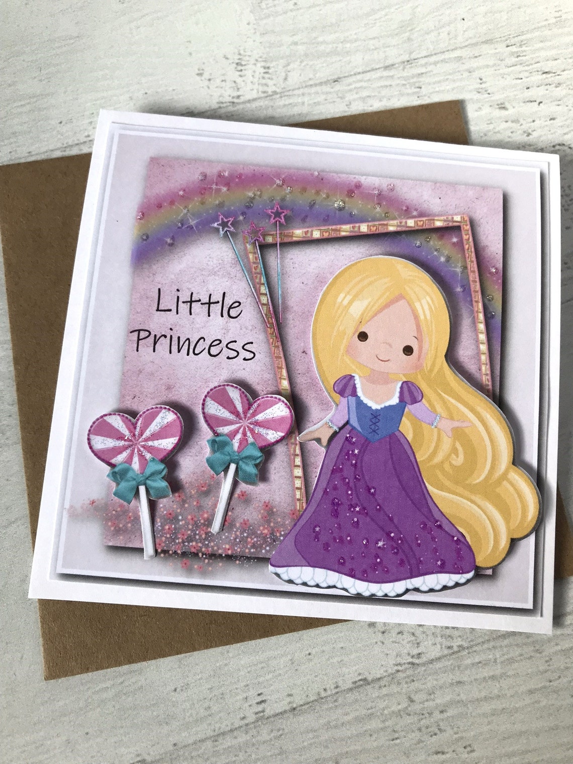 Little Princess Card Princess Birthday Birthday for Girls - Etsy