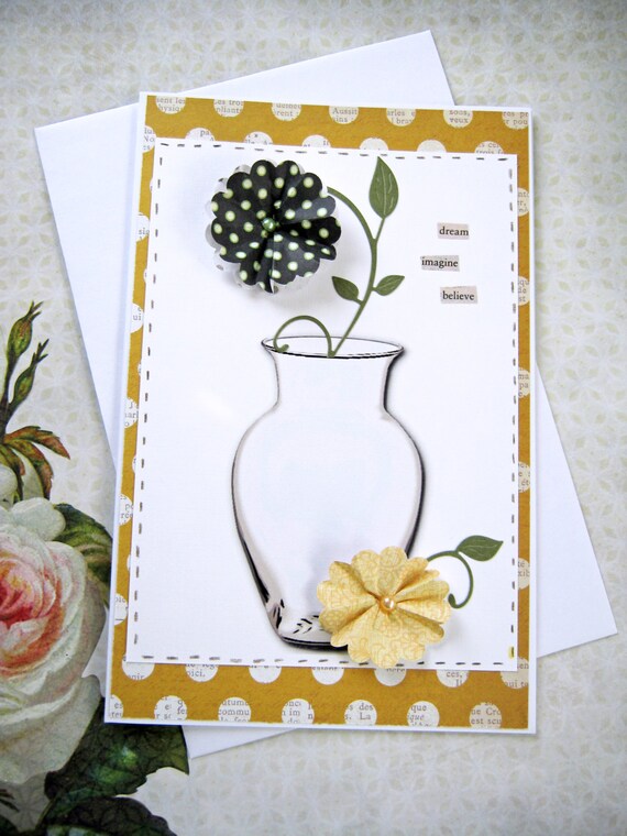 Inspirational Quote Card Dream Imagine Believe Friendship | Etsy