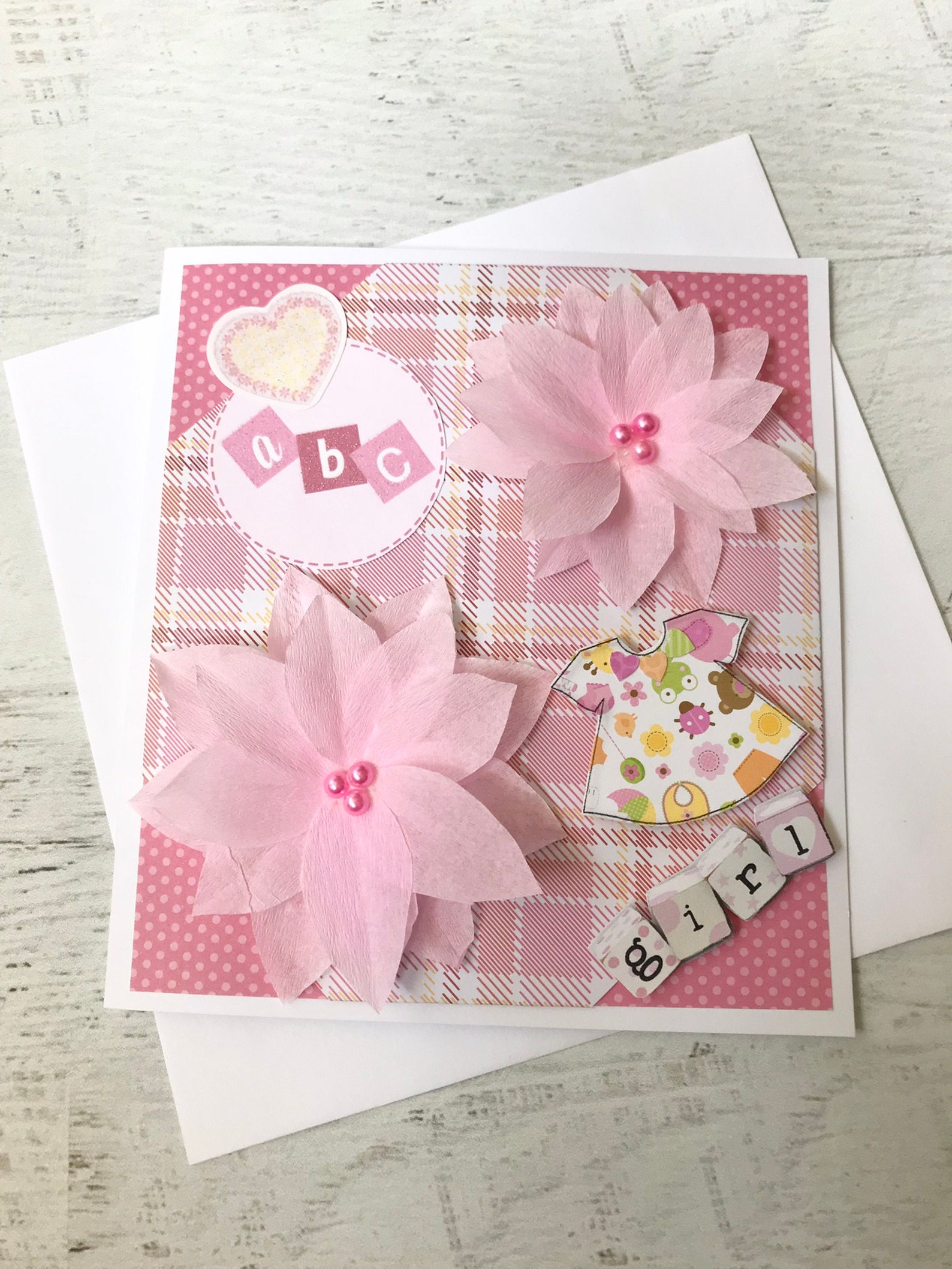 Pretty in Pink Baby Girl Card Baby Shower Card Mother to Be - Etsy