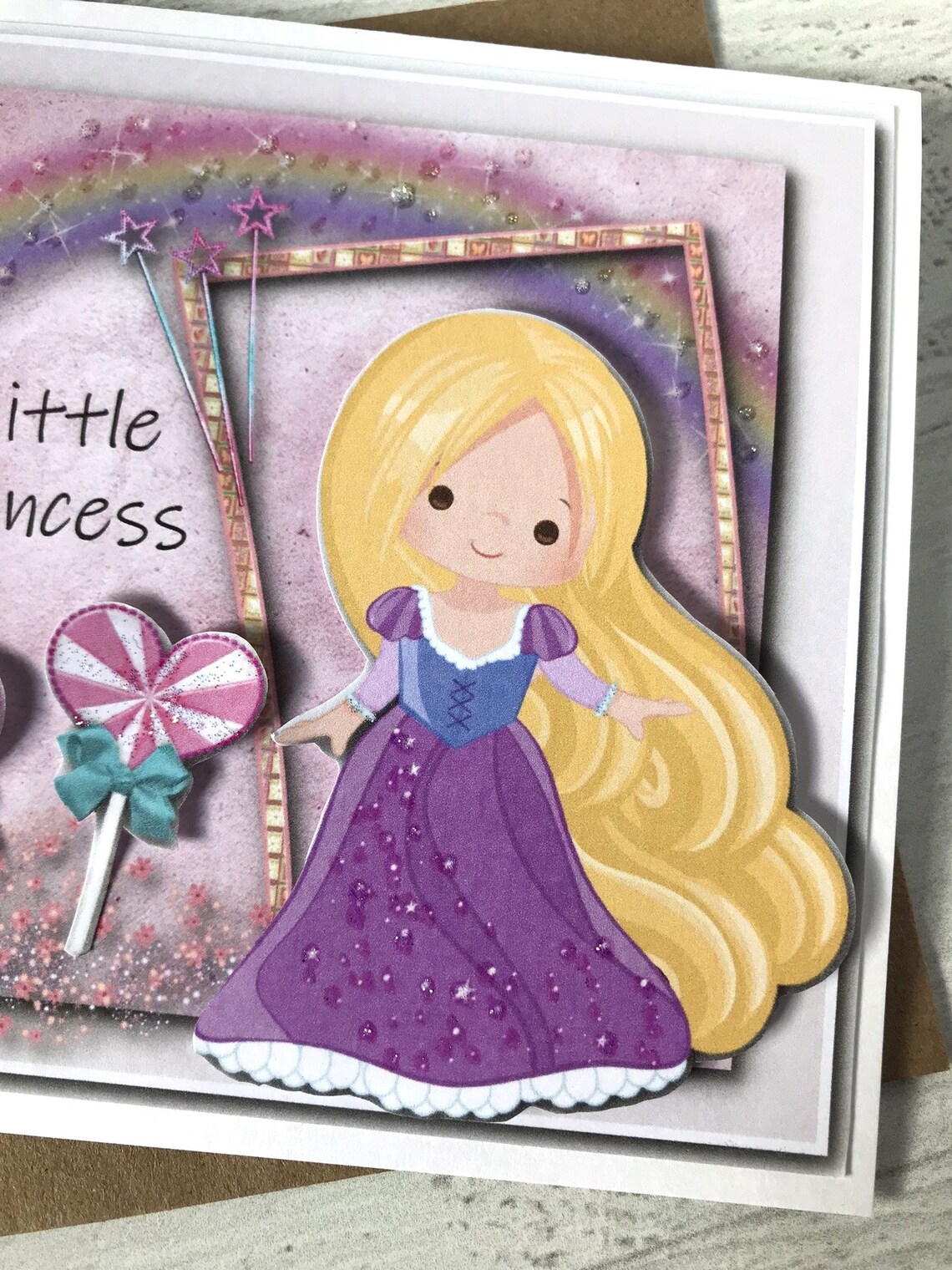 Little Princess Card Princess Birthday Birthday for Girls - Etsy