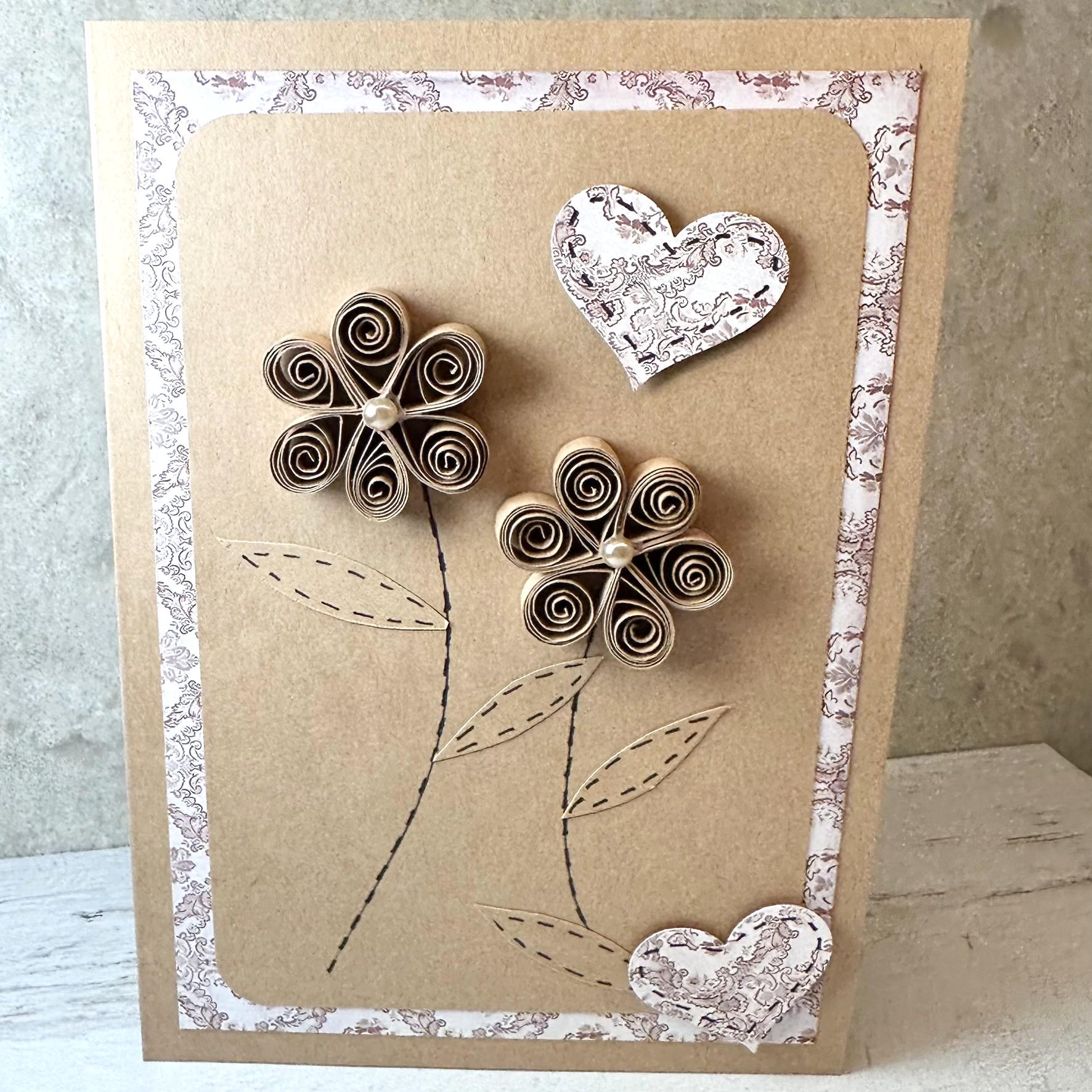 Quilled Flower Greeting Card, Handmade All Occasion Card - Etsy