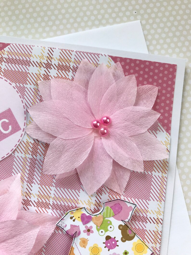 Pretty in Pink Baby Girl Card, Baby Shower Card, Mother to Be Card ...