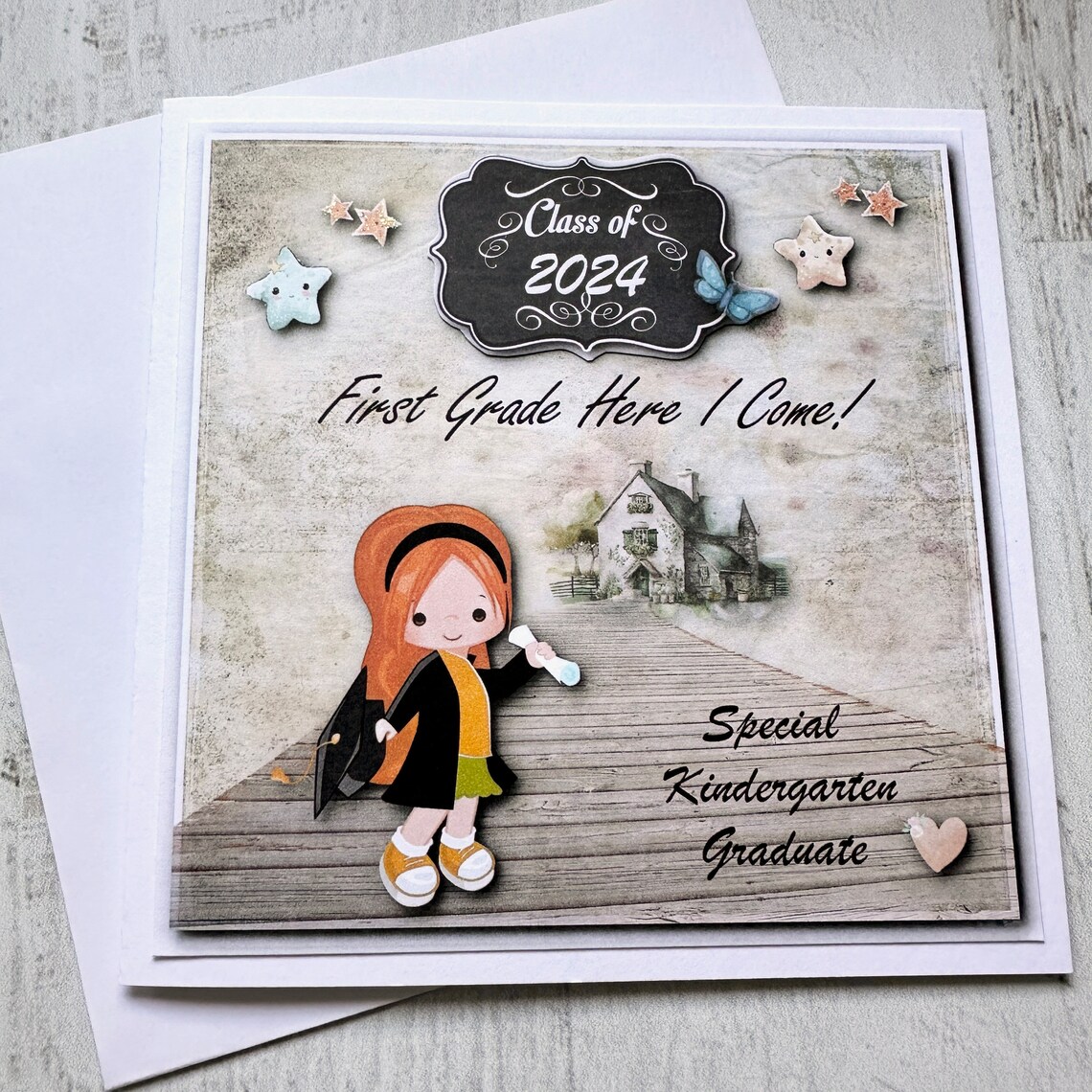 Kindergarten Graduation Card, Card for Kids, Elementary School, Boy ...