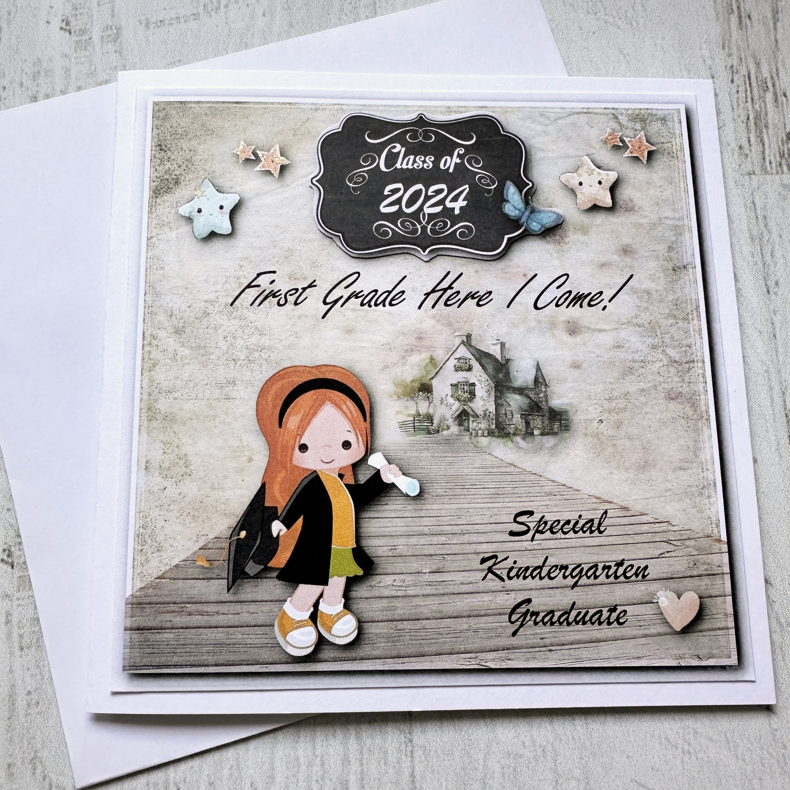Kindergarten Graduation Card, Card for Kids, Elementary School, Boy ...