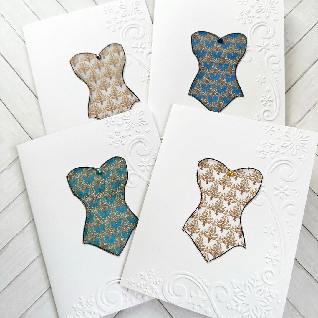 Embossed Corset Note Cards: Bachelorette Party Invites, Set of 8 - Etsy