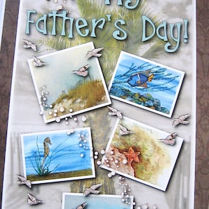 Sea Life Father's Day Card, Happy Father's Day, Ocean Theme Card for ...