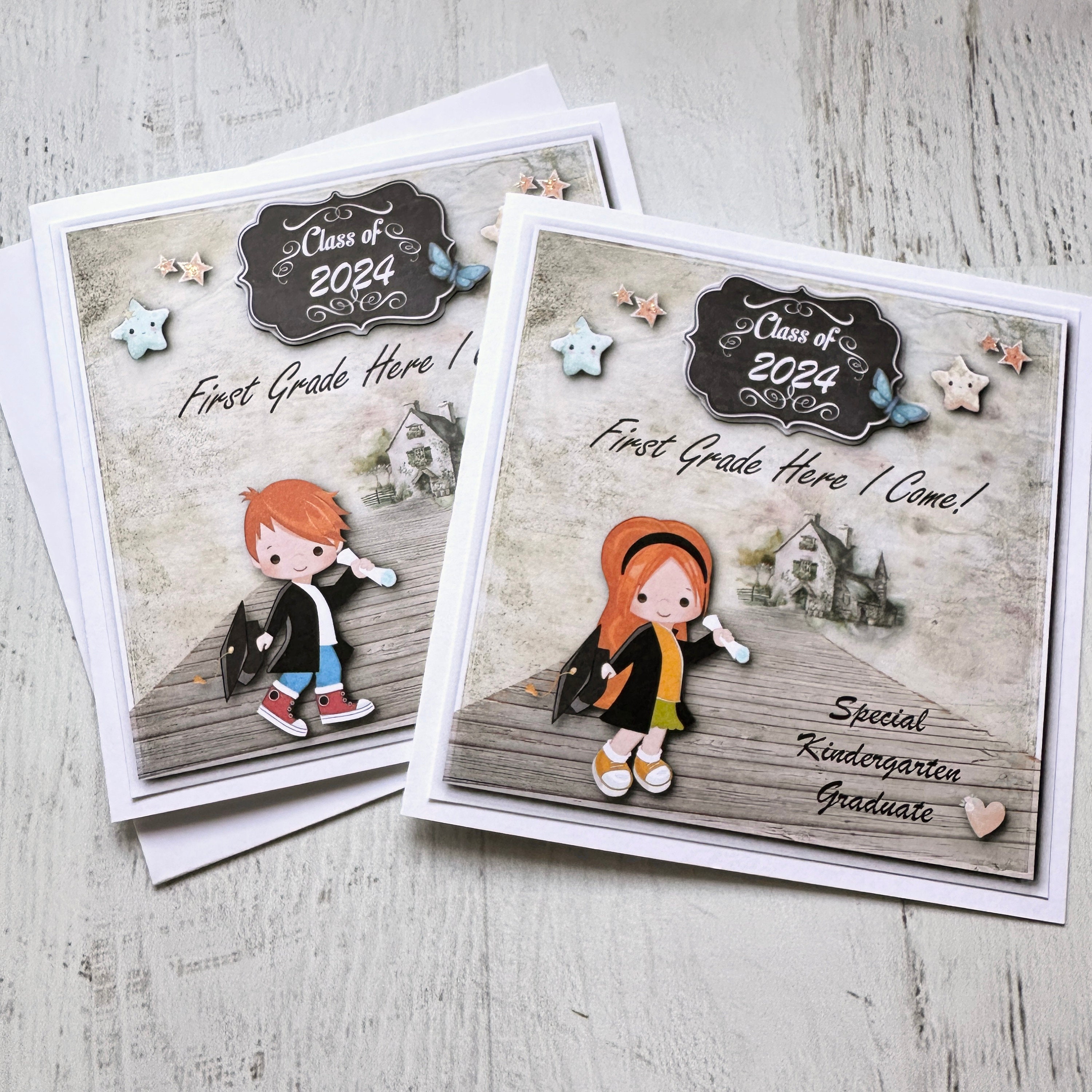 Kindergarten Graduation Card, Card for Kids, Elementary School, Boy ...