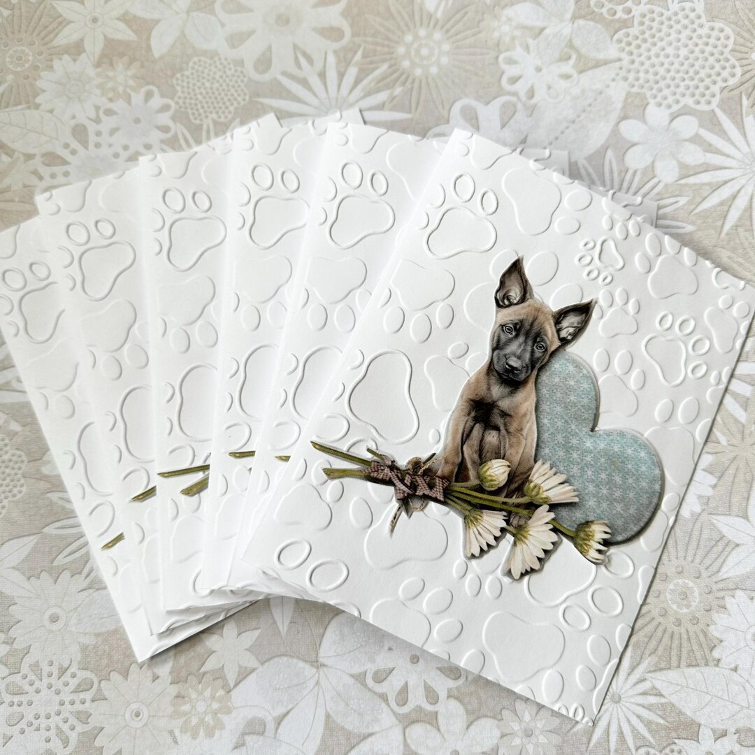 Set of 6 Puppy Notecards, Blank Stationery Card, Thank You Notes ...
