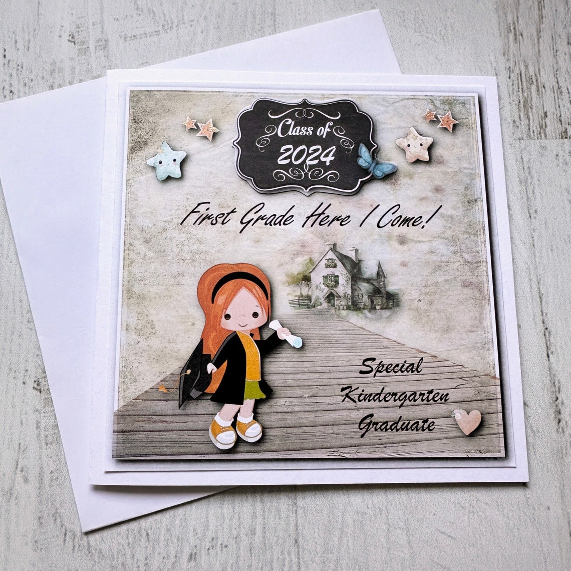 Kindergarten Graduation Card, Card for Kids, Elementary School, Boy ...