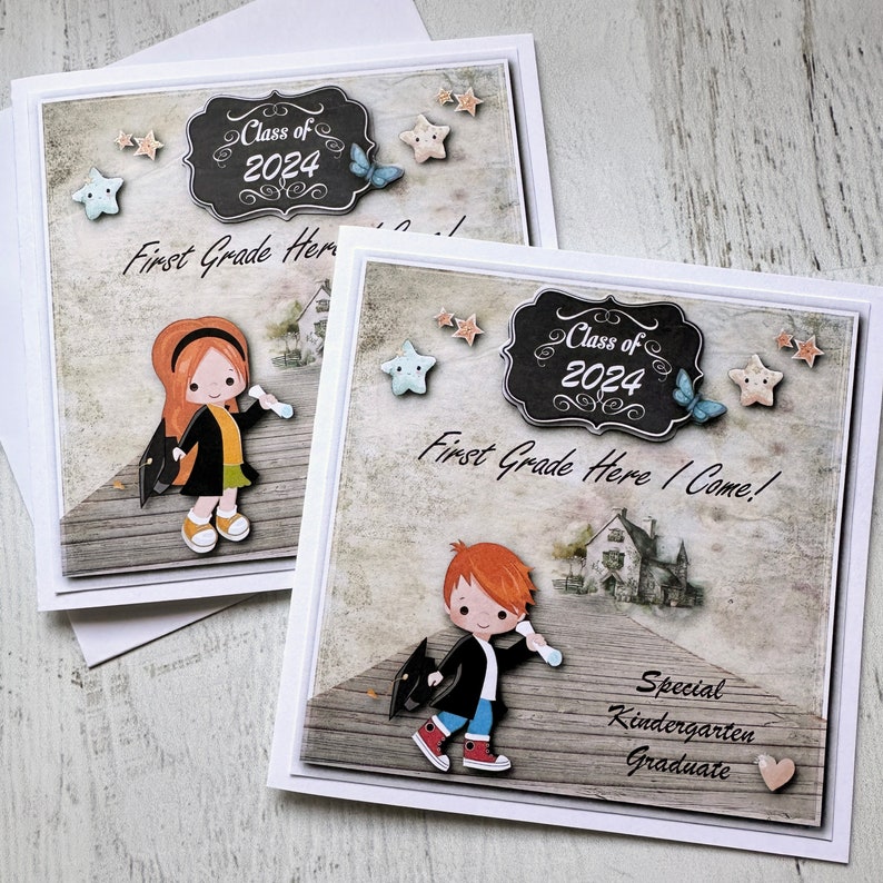 Kindergarten Graduation Card, Card for Kids, Elementary School, Boy ...
