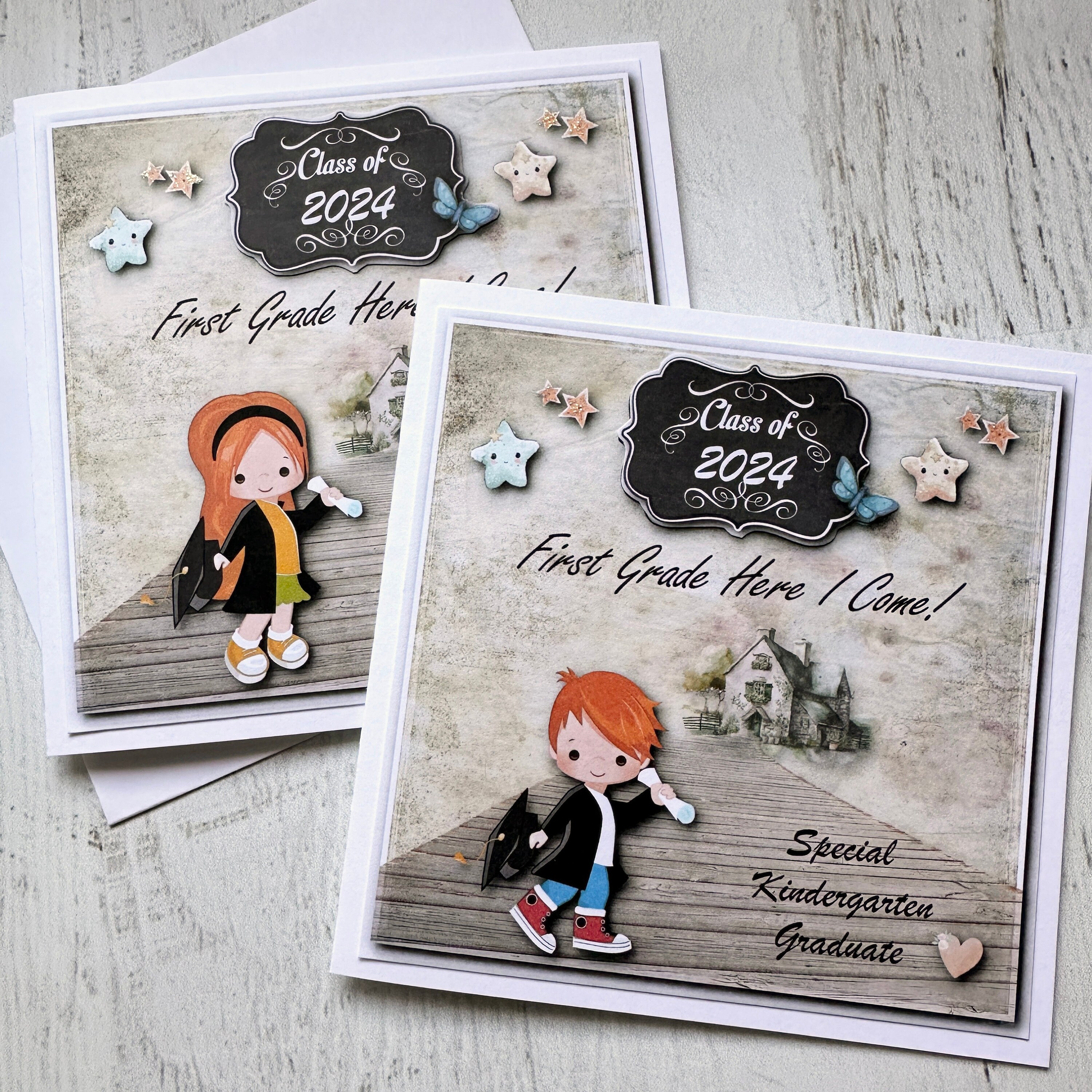 Kindergarten Graduation Card, Card for Kids, Elementary School, Boy ...