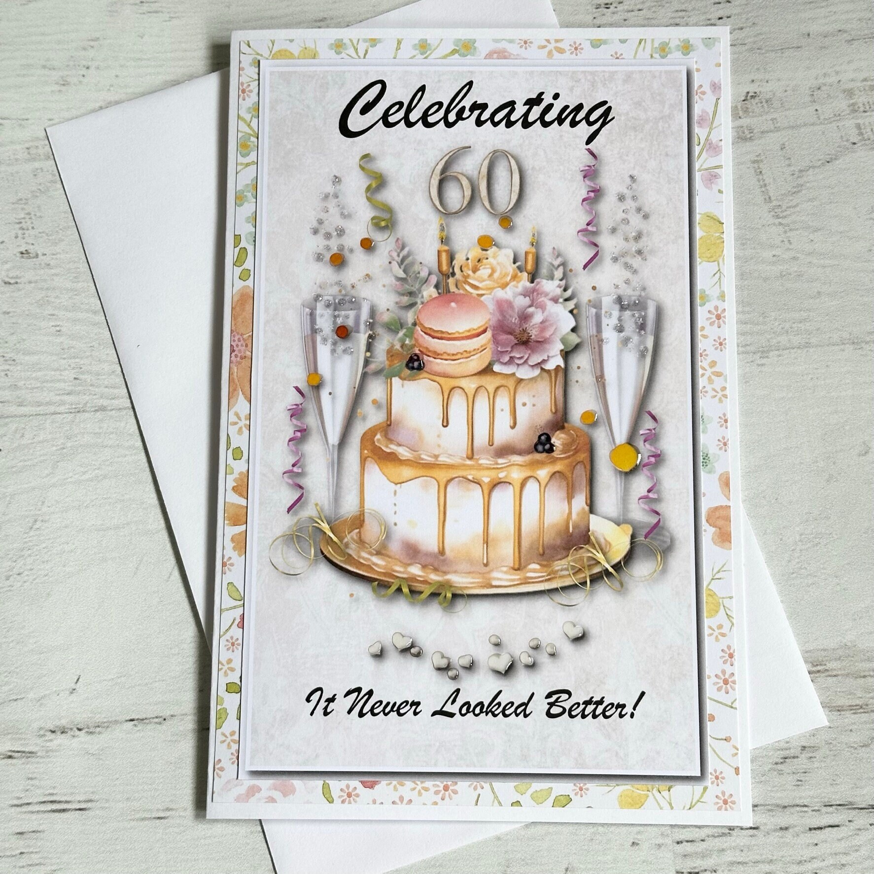 Celebrating 60 Birthday Greeting Card Happy Birthday 60th - Etsy