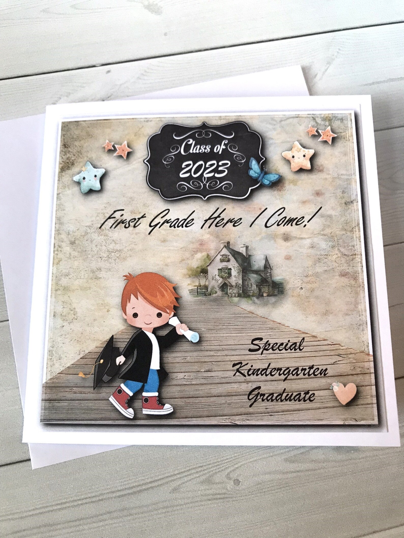 Kindergarten Graduation Card Card for Kids Elementary - Etsy