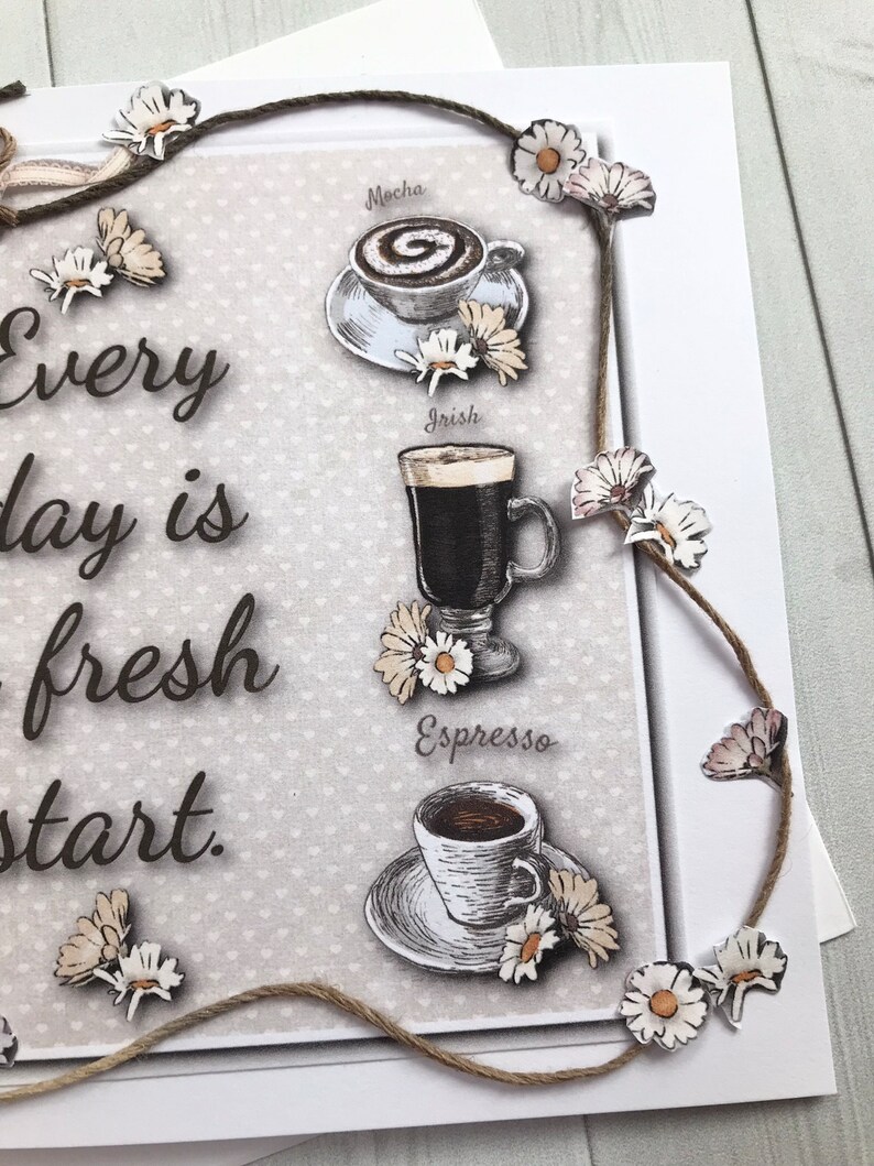 Coffee Quote Card, Encouragement Cards, Thinking of You, Coffee Card ...