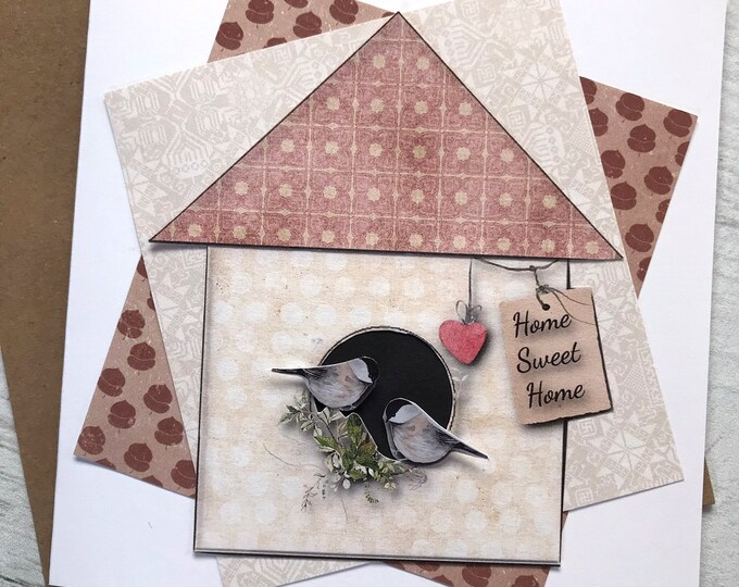 Birdhouse Housewarming Card, New Home Owner Card, Handmade Greeting ...