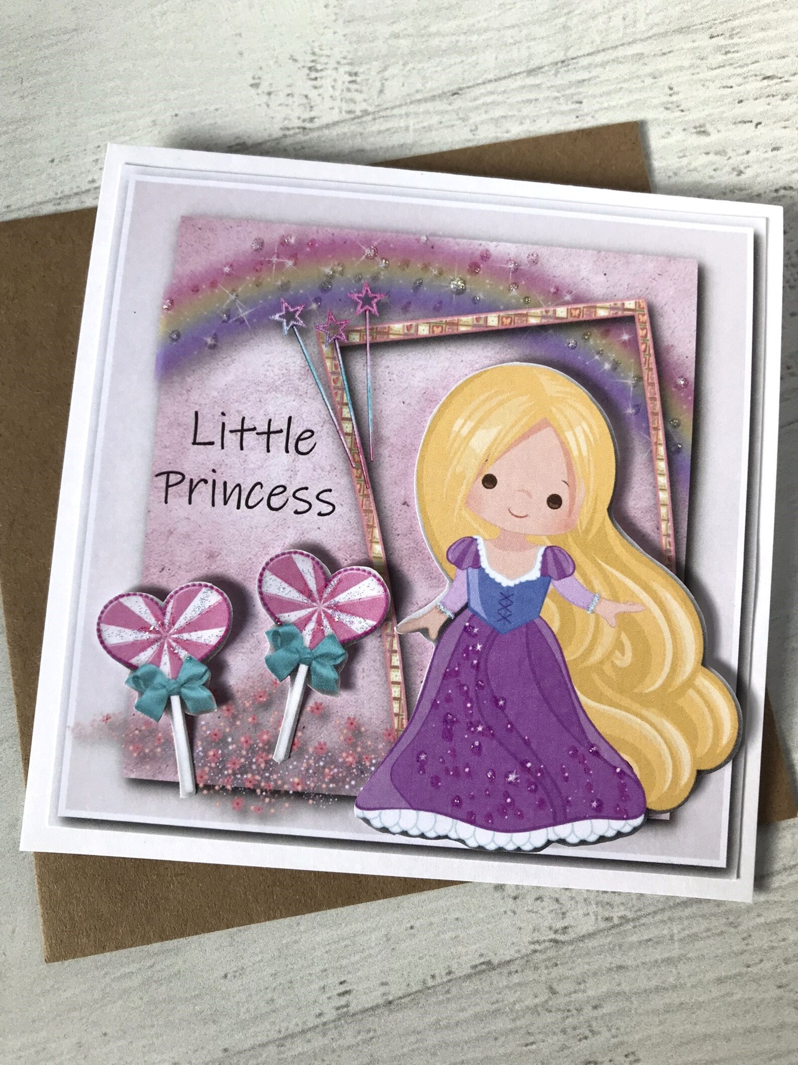 Little Princess Card Princess Birthday Birthday for Girls - Etsy