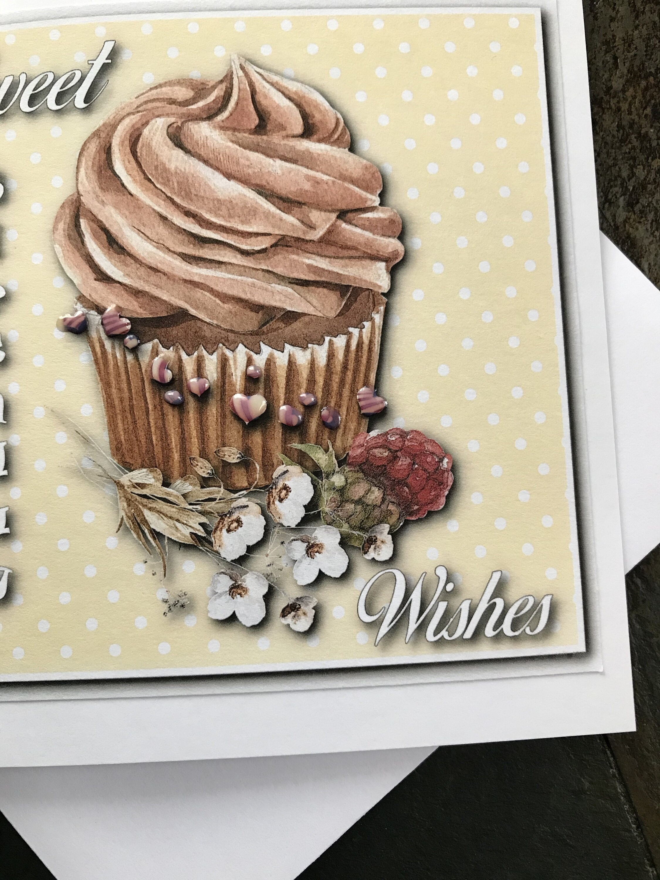 Sweet Birthday Wishes, Cupcake Card, Birthday Card for Her, Digital ...