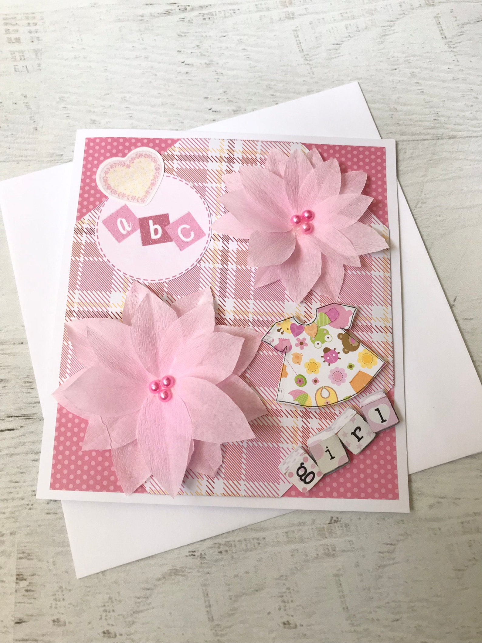 Pretty in Pink Baby Girl Card Baby Shower Card Mother to Be - Etsy
