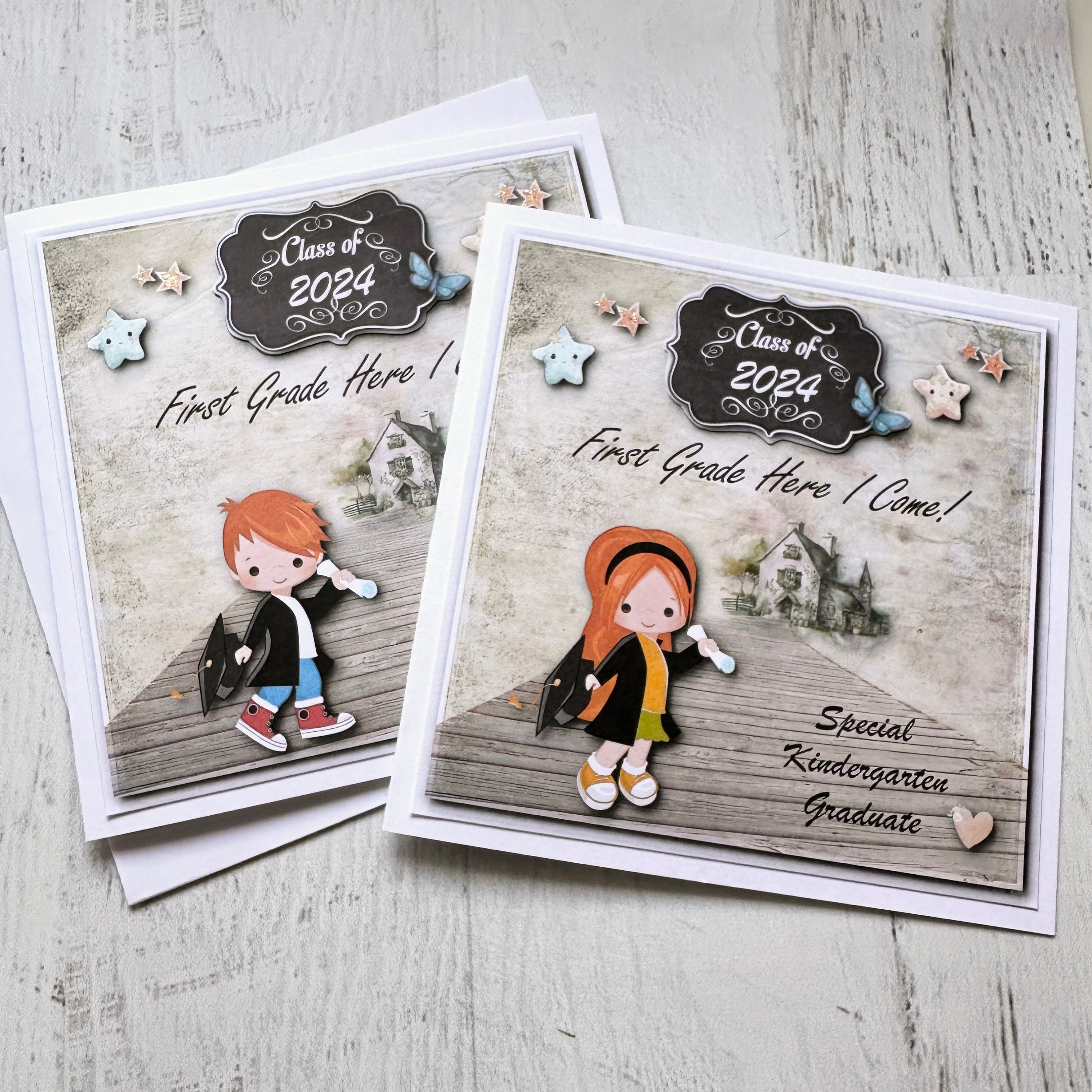 Kindergarten Graduation Card, Card for Kids, Elementary School, Boy ...