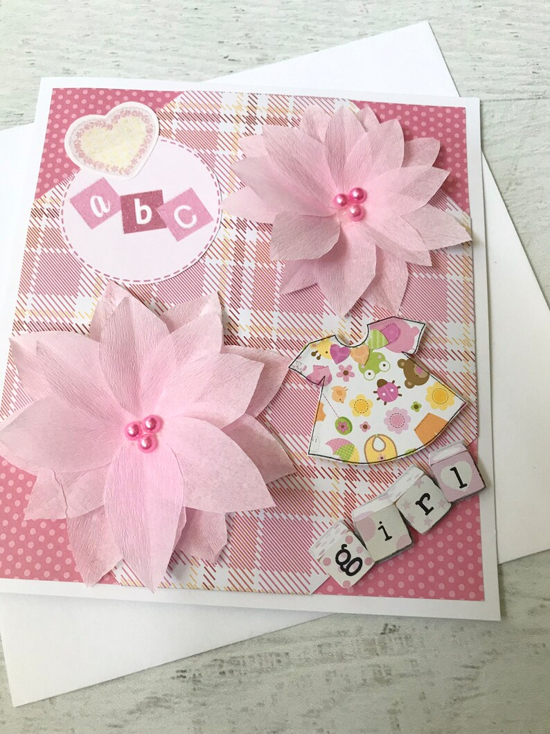 Pretty in Pink Baby Girl Card Baby Shower Card Mother to Be - Etsy