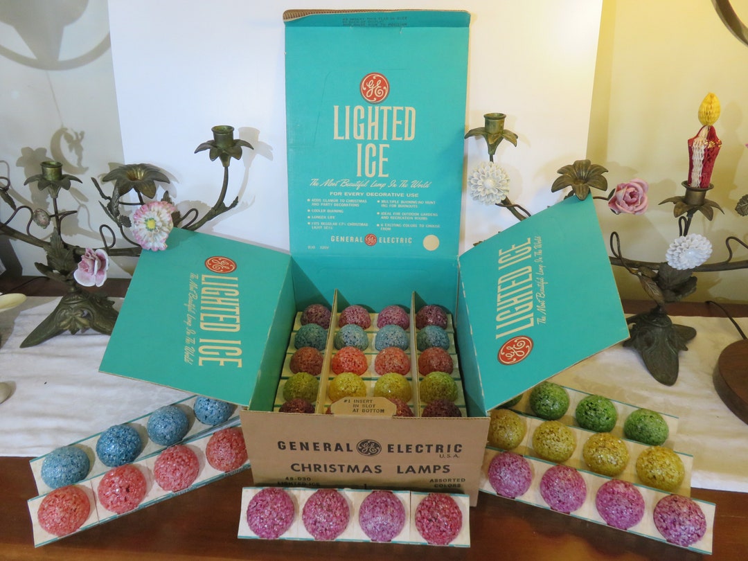 Fantastic Vintage GE LIGHTED ICE Christmas Bulbs/ Lamps in - Etsy